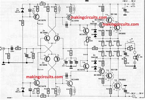 60 Watt Mini Crescendo Amplifier Circuit