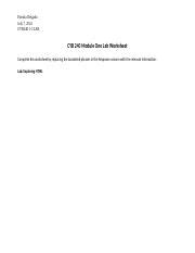 Exploring HTML CYB Module One Lab Worksheet Course Hero