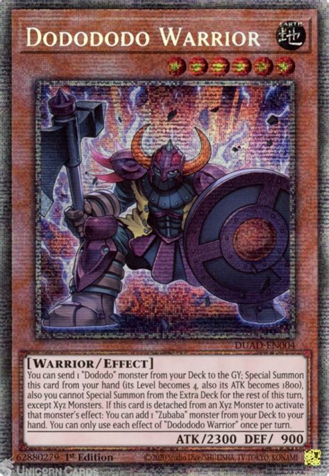 Duad En004 Dodododo Warrior Starlight Rare 1st Edition Mint Yugioh