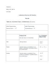 Laboratory Exercise Genetics Sex Linked Traits Blood Course Hero