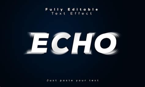 Premium PSD Echo Text Effect Template Fully Editable