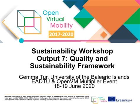 Openvm Quality And Sustainability Framework Ppt