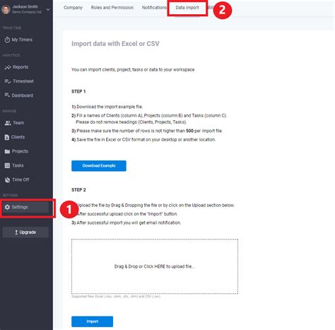 How To Import Clients Time Analytics