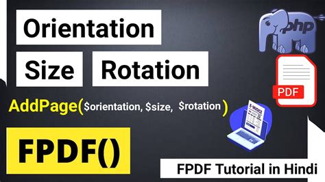 PDF Orientation In PHP PDF Size In PHP PHP PDF Tutorial FPDF Tutorial In Hindi YouTube