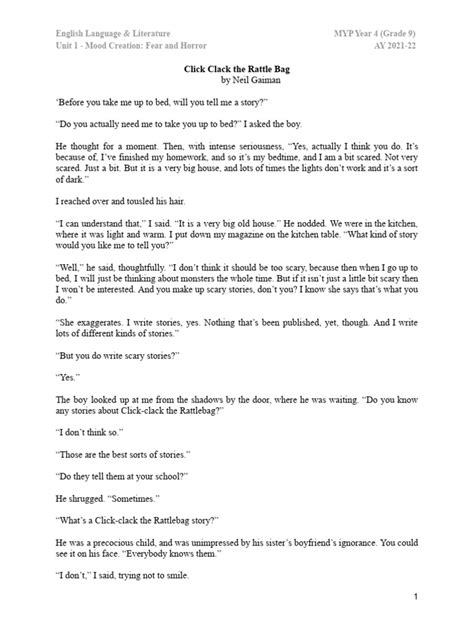 Click Clack The Rattle Bag Pdf