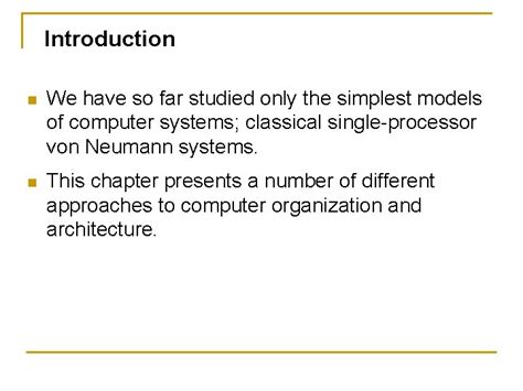 Risc Cisc And Flynns Taxonomy Introduction N We