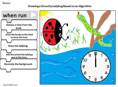 The Grouchy Ladybug Hour Of Code Algorithm Drawing Page This Is What The Page Looks Like