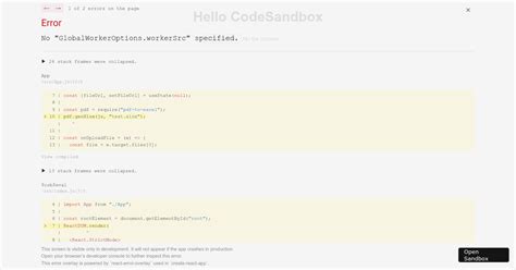 Upload Pdf Forked Codesandbox