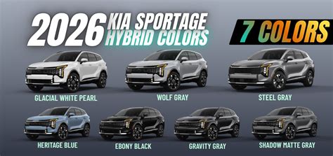 2026 Kia Sportage Hybrid Colors Exterior And Interior Combinations
