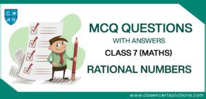 Rational Numbers Class MCQ Questions CBSE Class Maths MCQ