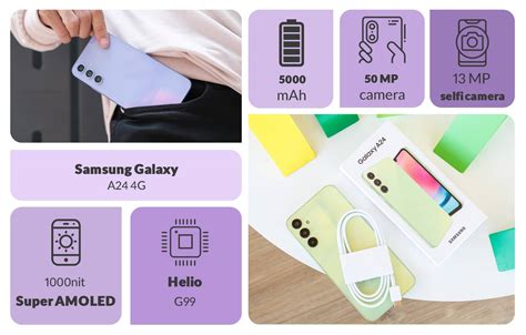 گوشی موبايل سامسونگ گلکسی A24 4g ظرفیت 128 گیگابایت رم 6 گیگابایت