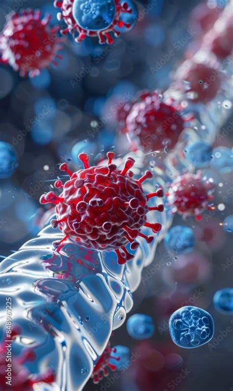 Detailed Illustration Of A Nanoparticle Based Drug Delivery System