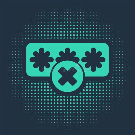 Green Password Protection And Safety Access Icon Isolated On Blue Background Security Safety