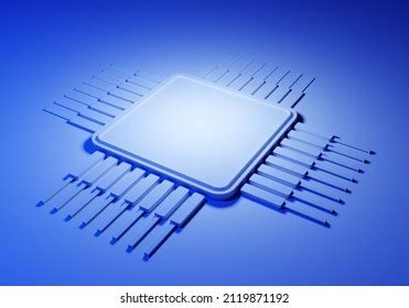 Microprocessor Schematic Processor Lines On Blue Stock Illustration Shutterstock