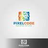 Pixel Code Logo Vector Free Download