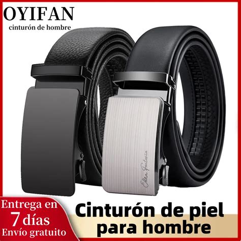 Cintur N De Cuero Genuino Para Hombres Cinturones Cintur N Social De