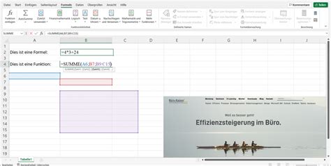 Excel Formeln Übersicht And Unterschied Zu Funktionen