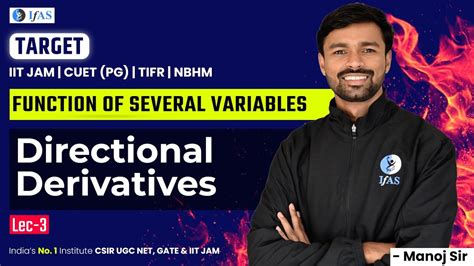 Directional Derivatives In Function Of Several Variables L 3 Iit