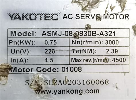 YAKOTEC 0 75kw 750w ASMJ 08 0830B A321 AC Servo Motor 1kw 1000w AS2 10BAI Driver MD183
