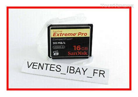 Sandisk Extreme Pro 16 Gb Carte Cf Udma6 Compact Flash En France