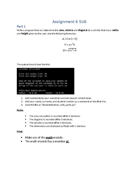 Assignment 6 Su6 Python Language Practice Material Assignment 6 Su