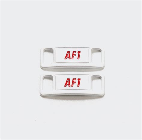 White And Red Air Force 1 Lace Locks Nike Af1 Lace Locks