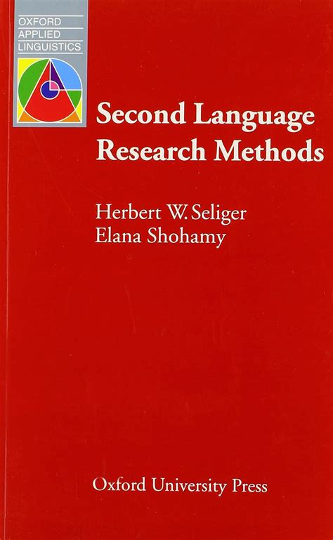 Second Language Research Methods Oxford Applied