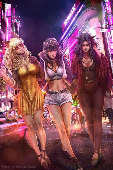 Three Beautiful Ocs By Krabby Hentai Foundry