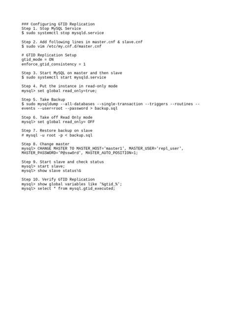Setting Up Gtid Replication Pdf