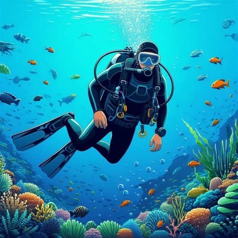 Pin By Clare Bolt On Scuba In 2025 Underwater Cartoon Diver Scuba
