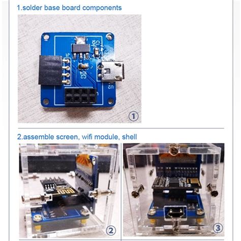 Esp8266 Diy Electronic Kit Clock Oled Display Ubuy India