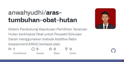 github anwahyudhi aras tumbuhan obat hutan sistem pendukung