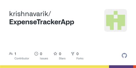 github krishnavarik expensetrackerapp