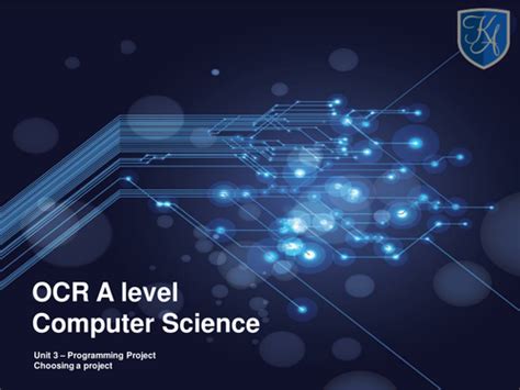 Ocr Gce A Level Computer Science Programming Project Analysis Section H446 Teaching Resources