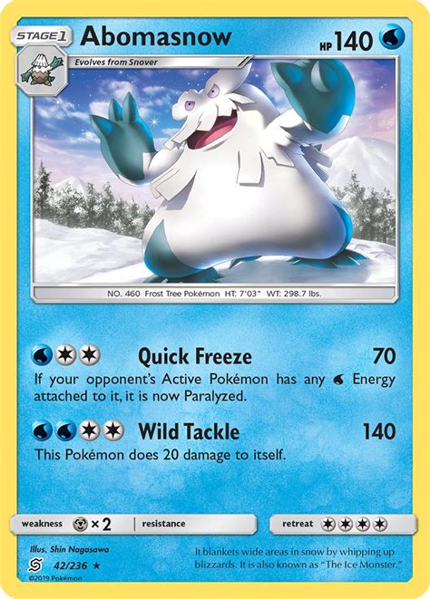 Abomasnow · Unified Minds Unm 42 ‹ Pkmncards
