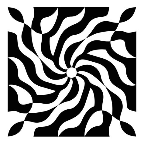 Abstract Black And White Swirl Pattern Creates Dynamic Visual Effect In Geometric Design