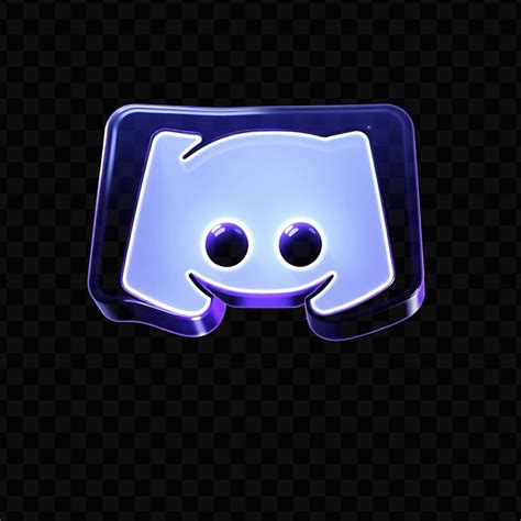 Discord Logo With 3d Render Etched Glass Material Pulsating Glow Purple And White Color Scheme