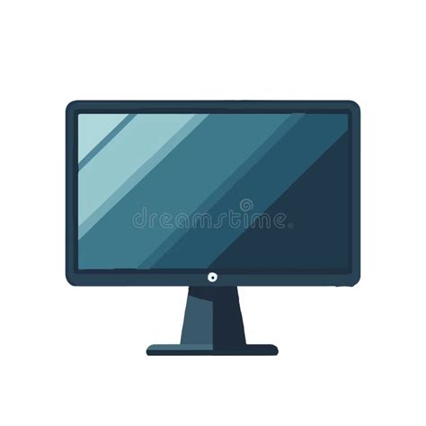 Modern Computer Monitor Vector Illustration Stock Illustration