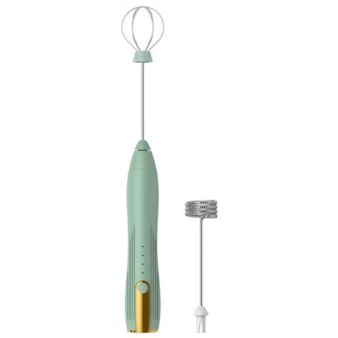 Миксер за разпенване на мляко Xinxu Usb акумулатор 2 глави 3 скорости идеален за капучино