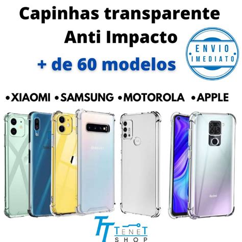 Capa Capinha Transparente Anti Impacto Atacado Varejo Modelos Shopee Brasil