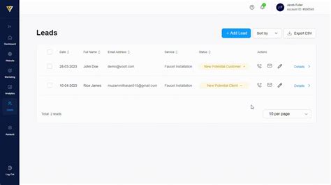 How To Sort Filter And Export Leads Voolt Support And Documentation
