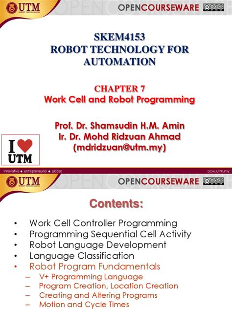 07 Chapter 7 Work Cell And Robot Programming Final Pdf