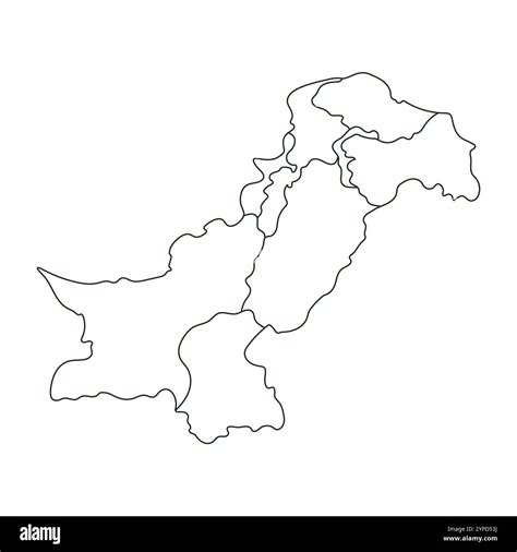 Geography Pakistan Map Icon Vector Line Pakistani Map Icon Pakistan