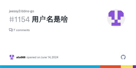 用户名是啥 · Issue 1154 · Jeessy2ddns Go · Github
