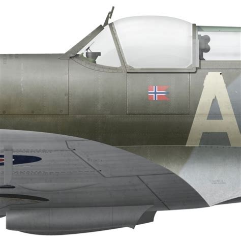 Wilhelm Mohr Dfc Spitfire Mk Vb Ep177 No 332 Norwegian Squadron Raf