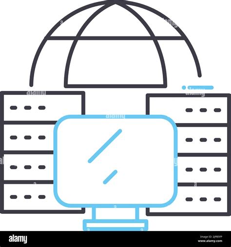 Hosting Line Icon Outline Symbol Vector Illustration Concept Sign Stock Vector Image And Art