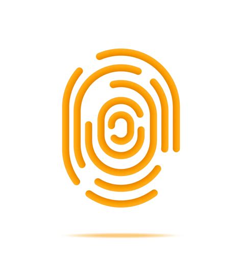 3d Fingerprint Icon Isolated Render Finger Print Symbol Identification And Authorization