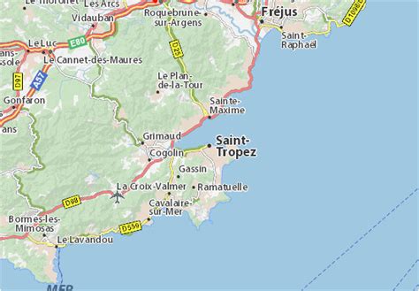 Map Of St Tropez Region Map Saint Tropez Isgt