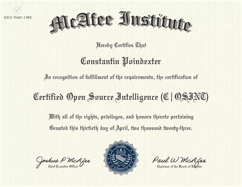 Osint Certificate Ppt
