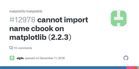 Cannot Import Name Cbook On Matplotlib Issue Matplotlib Matplotlib GitHub